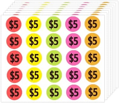 Amazon.com : Circle Dots Price Stickers, 0.75 Inch, 500 Pcs : Office ...