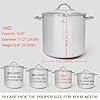 Amazon.com: HOMICHEF 16 Quart LARGE Stock Pot with Glass Lid - NICKEL ...