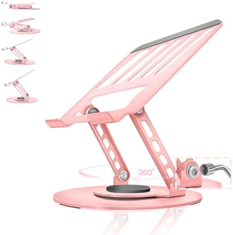 Amazon.com: Adjustable Laptop Stand with 360 Rotating Base, OMOTON ...
