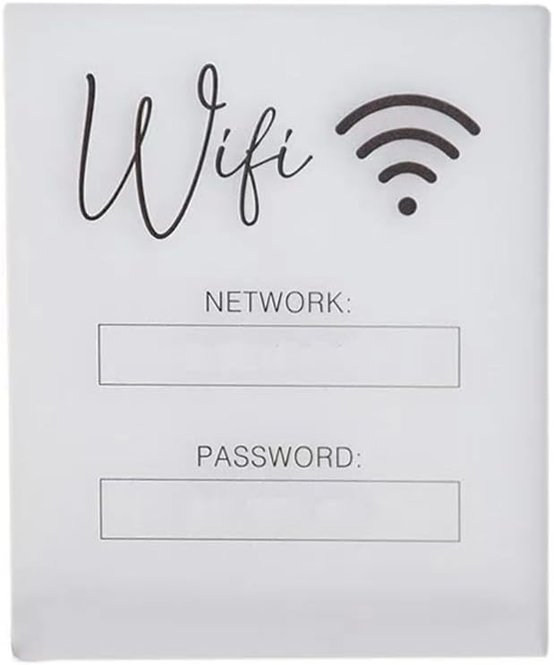 Amazon.com : 1Pc White WiFi Password Sign,Chalkboard Style WiFi ...