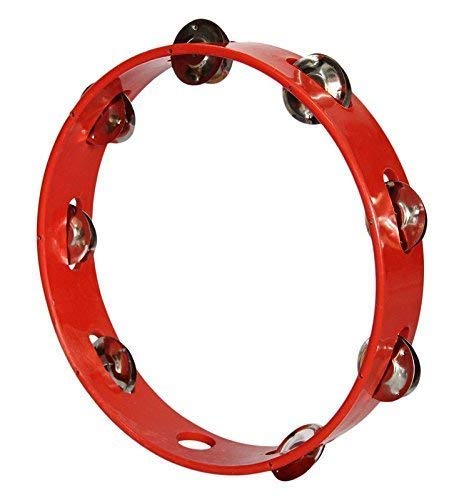 SAI MUSICAL Khanjari Tambourine Hand Percussion Instrument 10 Inch (Red ...