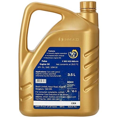 Bosch Engine Oil Pulse - SL 10W 30 Pack of 3.5 (L) For Petrol - Price ...