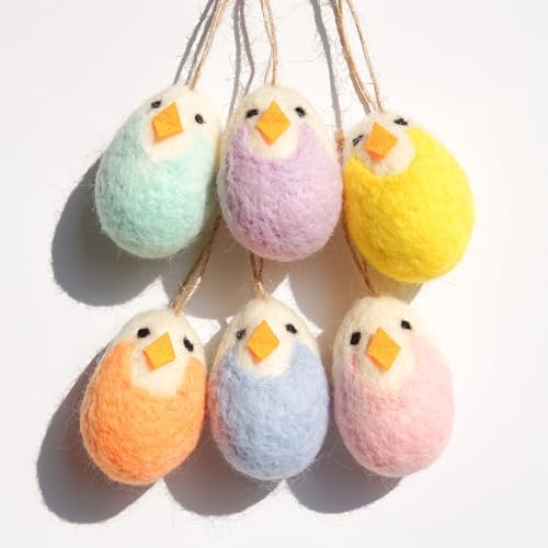 Amazon.com: 18 Pcs Felted Easter Eggs, Felted Wool Eggs Ornaments for ...