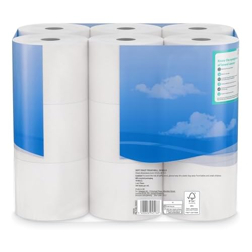 by Amazon Soft Toilet Tissue, 2-Ply, 18 Rolls (Pack of 1), 200 Sheets ...