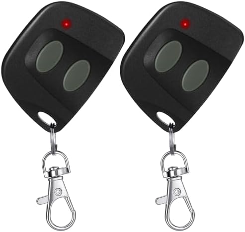 Kingdder 2 Pcs 10 Dip Switch Garage Door Remote Two Button Garage ...