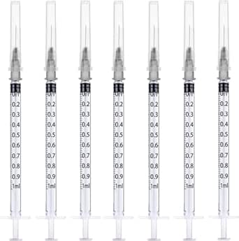 100 Pack - 1ml Syringes with Needle 27Ga, Individually Sealed Packaged : Amazon.ca: Industrial ...