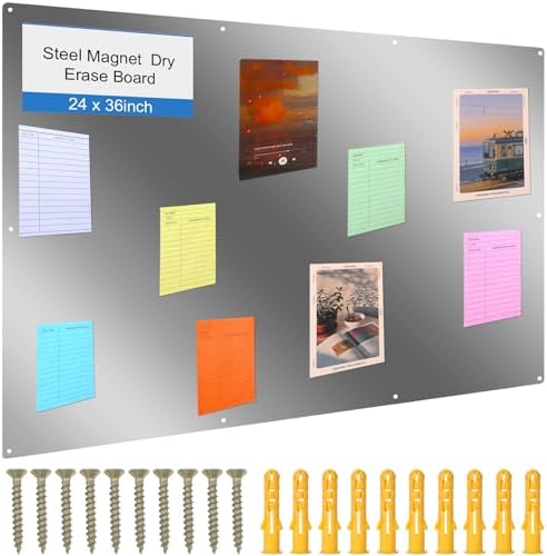 Ireer 24 x 36 Inch Magnetic Board Steel Magnet Bulletin Boards for ...
