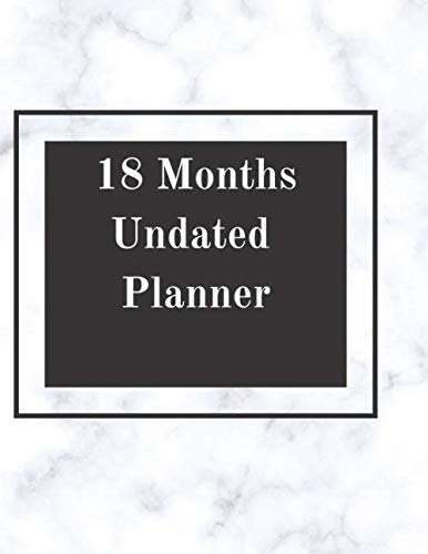 18 Months Undated Planner: 18 Months Undated planner Easy to use ...