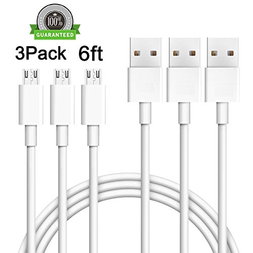 Micro USB Cable, 3Pack Long Micro USB to USB Fast Android Charger Cable ...