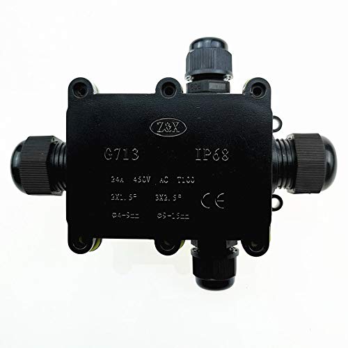 Junction Box Ip68 Waterproof 4 Way Junction Box Connector Gland ...