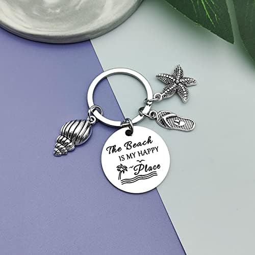 Amazon.com: Beach Lover Jewelry Gift for Women Beach Keychain Gift ...