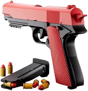Realistic Toy Gun for Boys and Girls - Soft Bullet Pistol with Shell ...