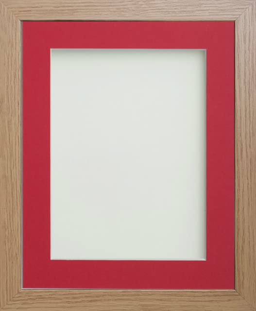 Frame Company Allington Beech Photo Frame with Red Mount, A4 for 9×6 ...