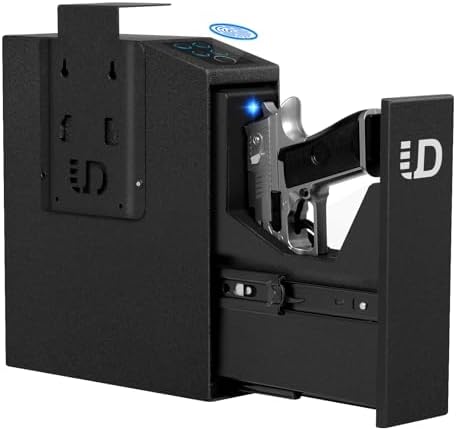 Urban Deco Biometric Gun Safe for Handgun with Quick Access Sliding ...