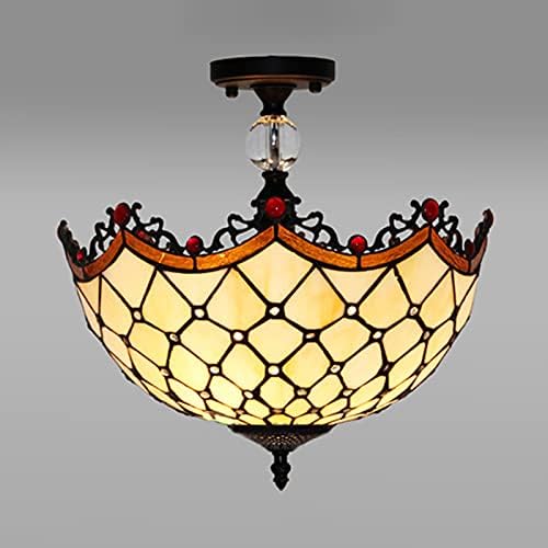 Ceiling Lamp Dining Room Dome Ceiling Lamp Glass Tiffany Style Rustic ...