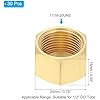 Amazon.com: PATIKIL 1/2" Brass Compression Cap Stop Valve Cap, 30Pcs ...