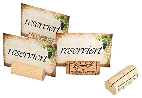 Kork Dekoreserved Signs 20 Pcs Set Natural Cork Table Stands ...