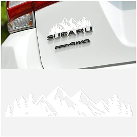 Snow Mountain Tree Stickers for Car, 7" Mountains Graphic Logo Decals ...