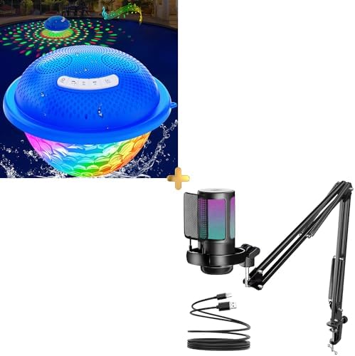 Amazon.com: KingSom Gaming USB Microphone,Noise Cancellation Condenser ...