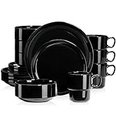 LOVECASA 'Apollo', 16-Piece Dinner Set, Golden Bord Design/Matte ...