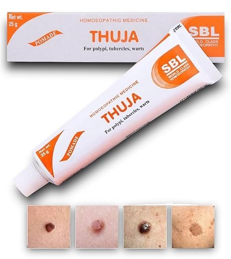 Buy Organic Homoeo Sbl Thuja Ointment For Warts - Thuja Cream - 25Gm ...