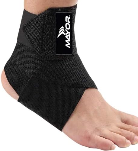 Buy Mayor Adjustable Ankle Brace Foot Pain Relief Compression Bandage ...