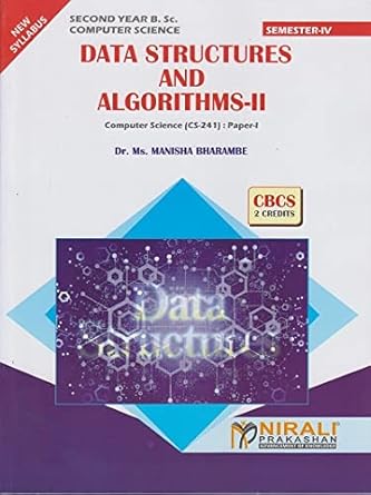 Buy DATA STRUCTURES AND ALGORITHMS-II (SY BSc Computer Science Semester ...