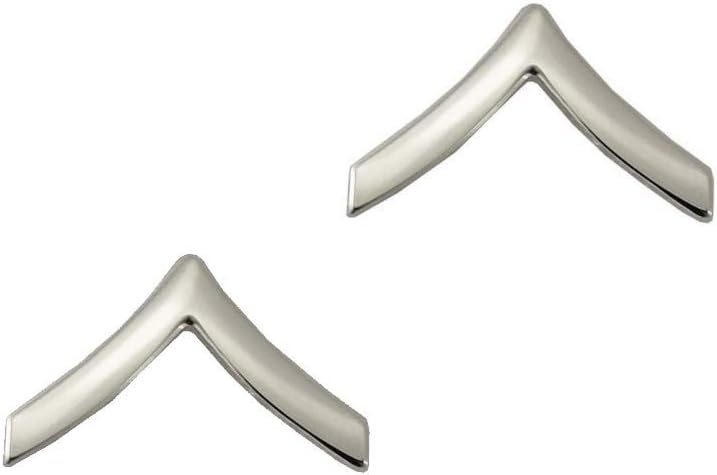 Law Enforcement/Police Private Nickel Rank Pin 3/4" Pair