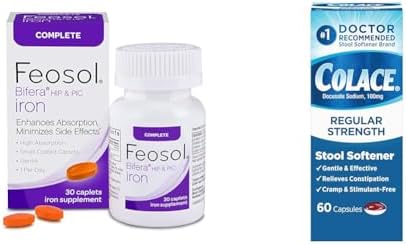 Amazon.com: Feosol Complete Iron Supplement 30 Count and Colace Stool ...