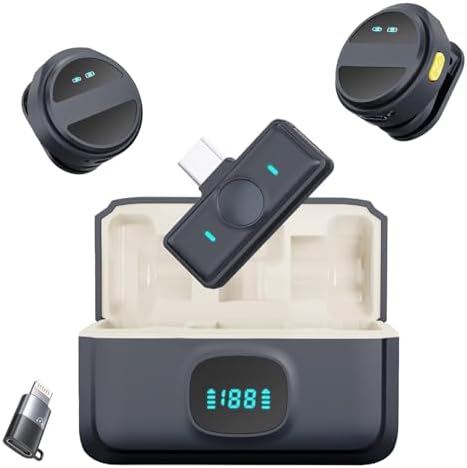 PQRQP Wireless Collar Microphone for Youtubers, iPhone 15, iOS and ...