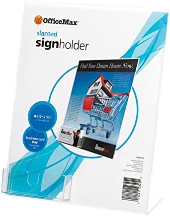 Amazon.com : OfficeMax Sign Holder with Business Card Holder OM04321 ...
