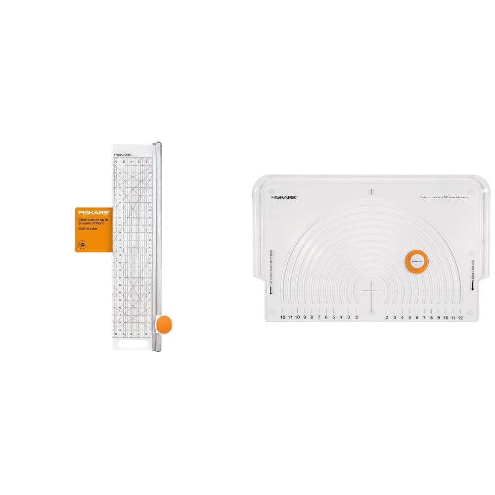 Amazon.com: Fiskars Rotary Cutter & Ruler Combo - 24" L x 6" W Fabric ...