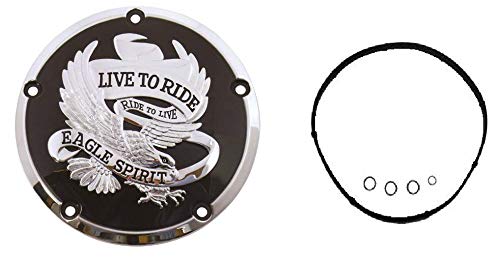 Amazon.co.jp: LIVE to RIDE EAGLE スピリットキット ブラックとクローム ダービーカバーとガスケットキット ...