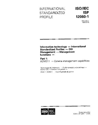 ISO/IEC ISP 12060-1:1995, Information technology - International ...