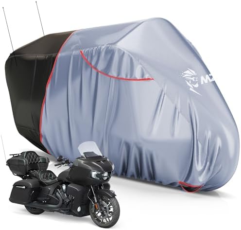 Amazon.com: MZS Motorcycle Cover Waterproof Outdoor, Heavy Duty All ...