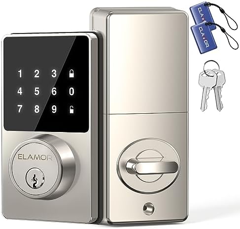 Keyless Entry Door Lock, Electronic Deadbolt Lock with Touchscreen ...