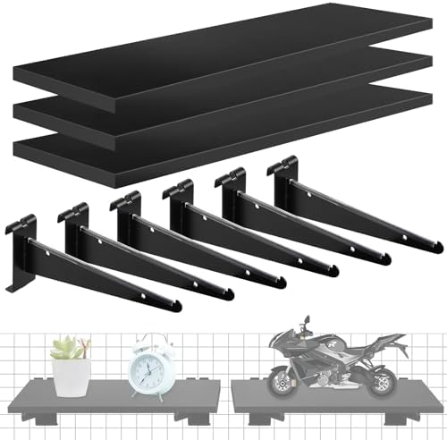 Amazon.com: Alffun 3 Pcs Gridwall Shelf with Metal Brackets, 16"x 6 ...