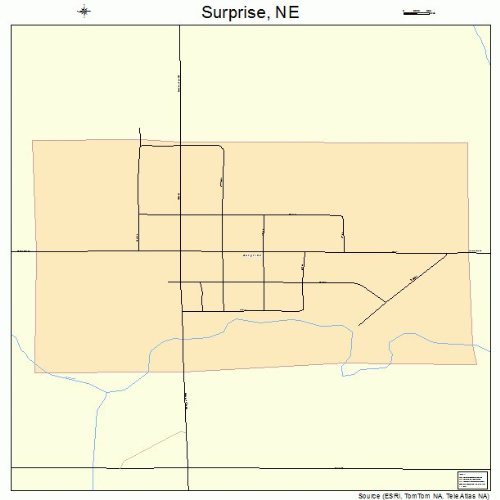 Amazon.com: Large Street & Road Map of Surprise, Nebraska NE - Printed ...