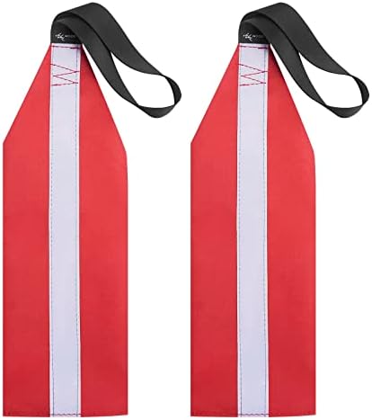 Amazon.com: 2 Pcs Safety Travel Flag Red Warning Flag with Webbing for ...