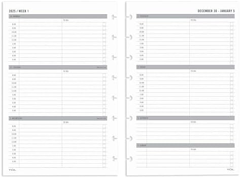 Amazon.com : 2025 TUL® Discbound Weekly Planner Refill Pages, Junior ...