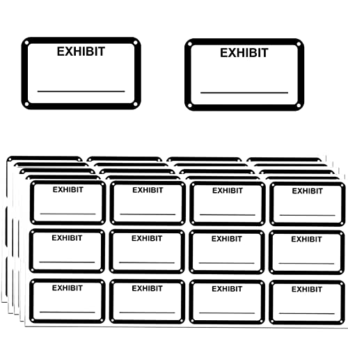 White Legal Exhibit Stickers 1.65 X 1 Inch-Blank File Folder - Want It All