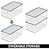 Amazon.com: mDesign Plastic Pantry Storage Box Container with Lid and ...