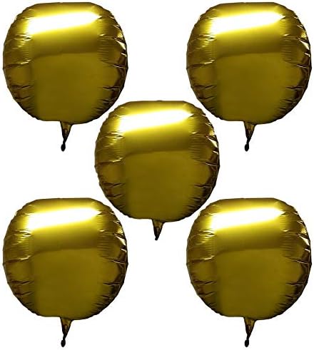 Amazon.com: Metallic Balloons - Round Mylar Mirror Orb Balloon - 5 Pack ...