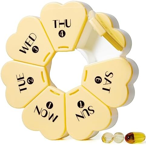 Amazon.com: Fashciaga Wood Daily Weekly Vitamin Medicine Pill Organizer ...