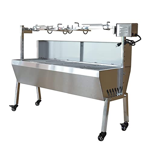 PreAsion Rotisserie Grill Roaster 46 Inch Pig Grill Roaster Stainless ...