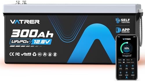Amazon.com: 12V 300AH Lithium Battery with Self-Heating & APP ...