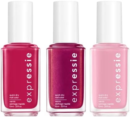 Amazon.com : Essie Expressie Quick-Dry Nail Polish Set, Pink Velvet ...