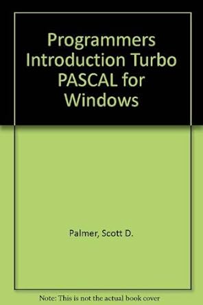 Programmers Introduction Turbo PASCAL for Windows: Buy Online at Best ...
