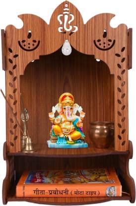 Buy Wooden Temple for Use Office/Home/Room.Wooden Singhasan Temple for ...