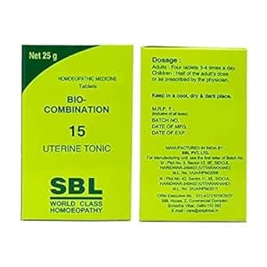 Buy SBL's Bio-Combination 15 Uterine Tonic Homeopathic Medicine Tablet ...